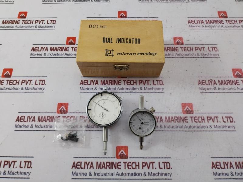 Mitutoyo 0.01Mm Series Micron Metrology Dial Indicator 0-90 420193 ...