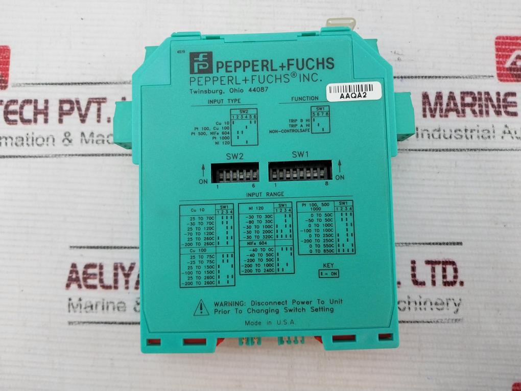 Pepperl+Fuchs Kfda-rtd Input, Field Configurable Limit Alarm Module 93 ...