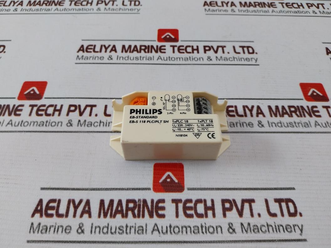 Philips Eb-s 118 Plc/Plt Sh Electronic Ballast 220 240V 50 60Hz N18104 ...