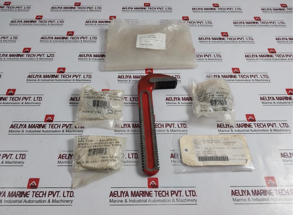 Proto 24Inch Pipe Wrench Hook Jaw, Nut, Spring, Coil, Heel Jaw Pin Set ...