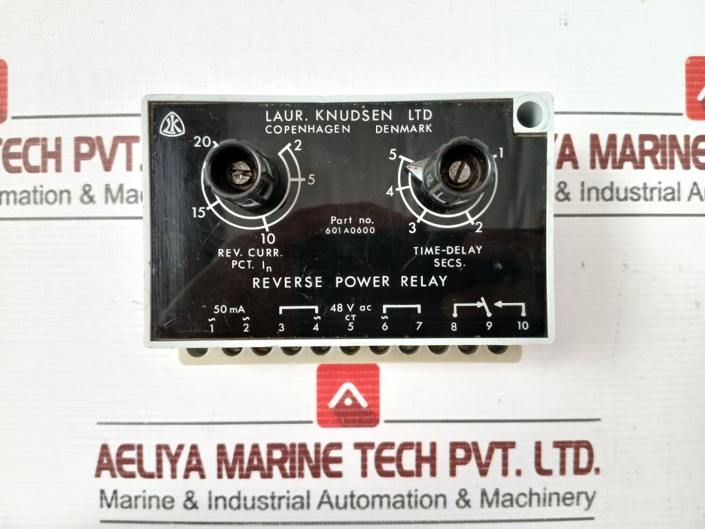 Reverse Power Relay 1-5 Secs 601A0600 Laur. Knudsen - Aeliya Marine Tech