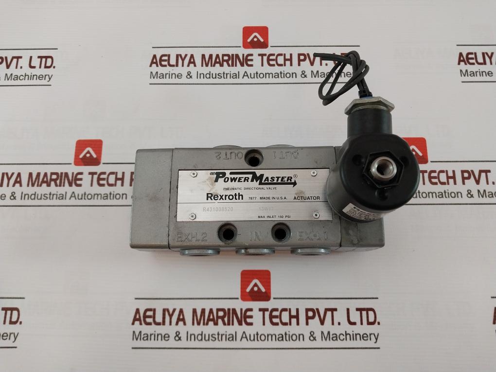 Rexroth R431008520 Pneumatic Directional Valve P50861-3 150 Psi ...