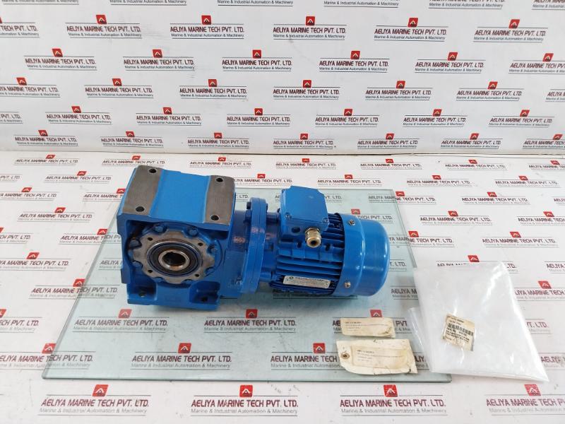 Rossi Motoriduttori Ms711-4 3-phase Motor & Brake W/ Mriv 62 U02A Gear ...