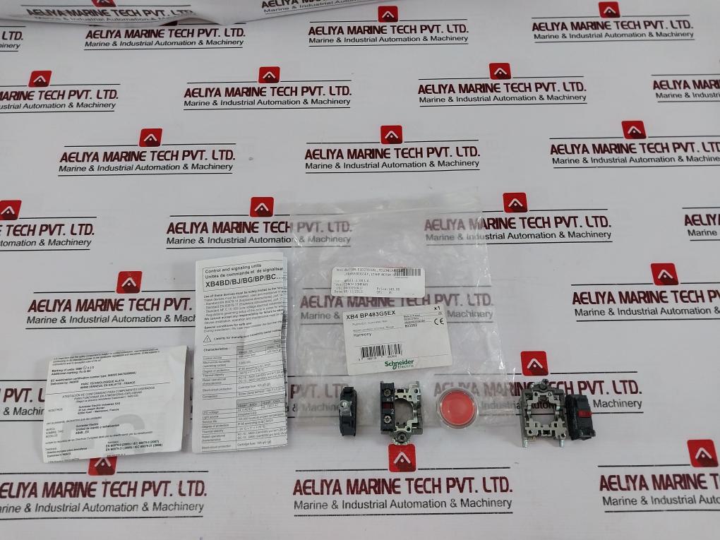 Schneider Electric Zbe-102 Harmony E-stop Unit Pushbutton, Xb4Bp483G5E ...