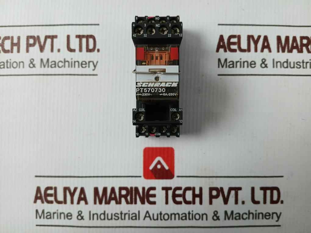 Schrack Pt570730 Plug In Relay 230V 6A - Aeliya Marine Tech