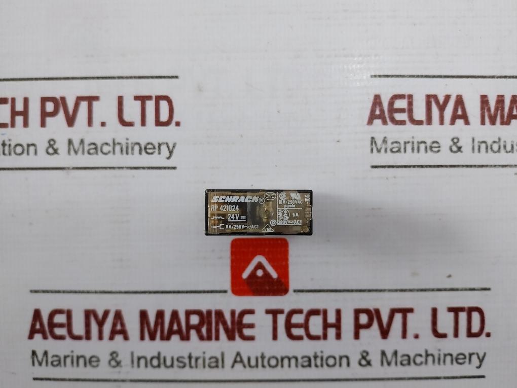 Schrack Rp 421024 Orange Relay Module 24V Dc 8A/250V Spdt Single Pole ...