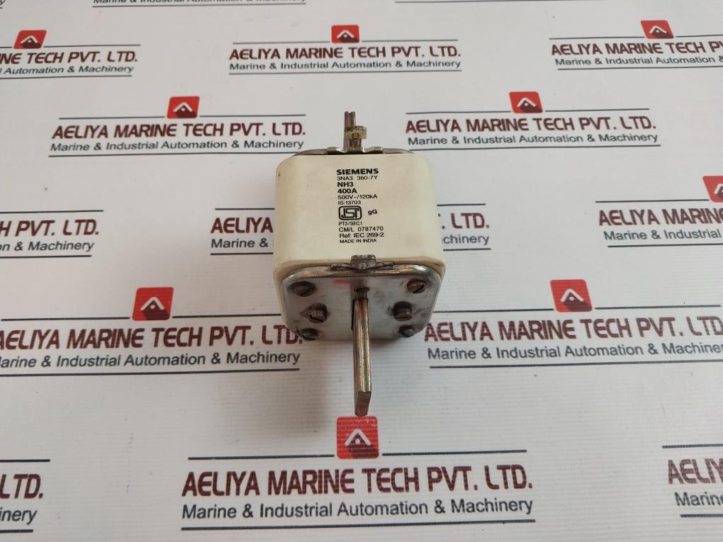 Siemens 3Na3 360-7Y Fuse 400A 500V – Aeliya Marine Tech