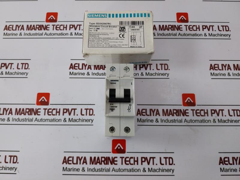 Siemens 5sx42047rc Miniature Circuit Breaker 2p 240/415v 15ka 5sx4 ...