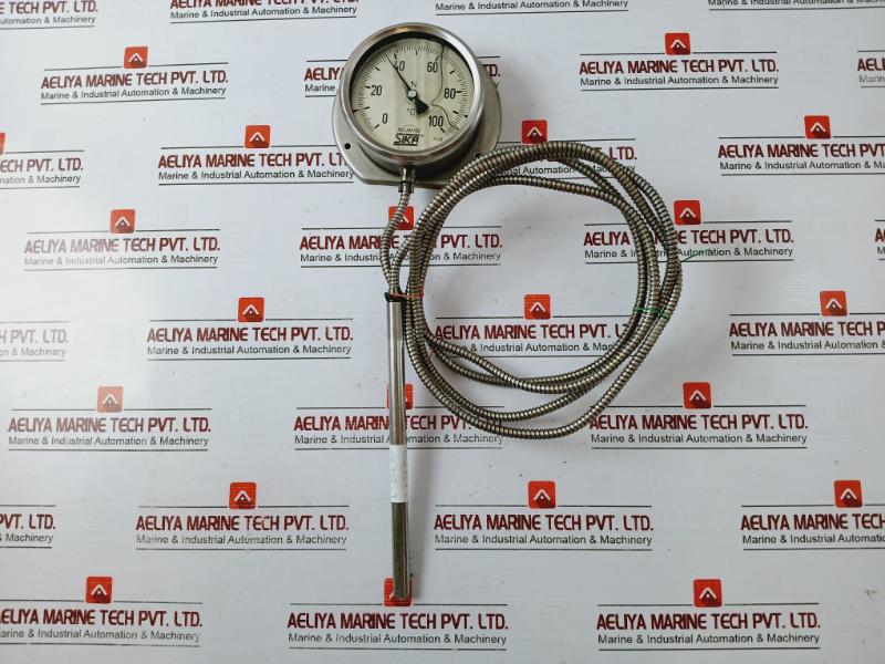 Sika 0-100C Gas Pressure Thermometer With Capillary Tube L-206 Mm/L-20 ...