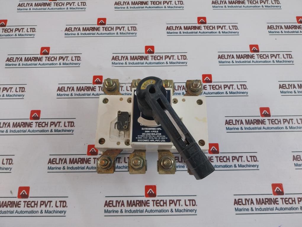 Socomec 200A-4 Pole On Load Isolator – Aeliya Marine Tech®