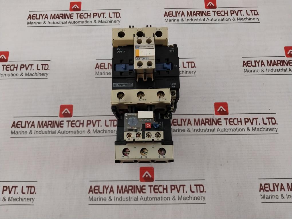 Telemecanique Lc1 D9511 Contactor, Lr2D33 Overload Relay, La1Dn02 Cont ...