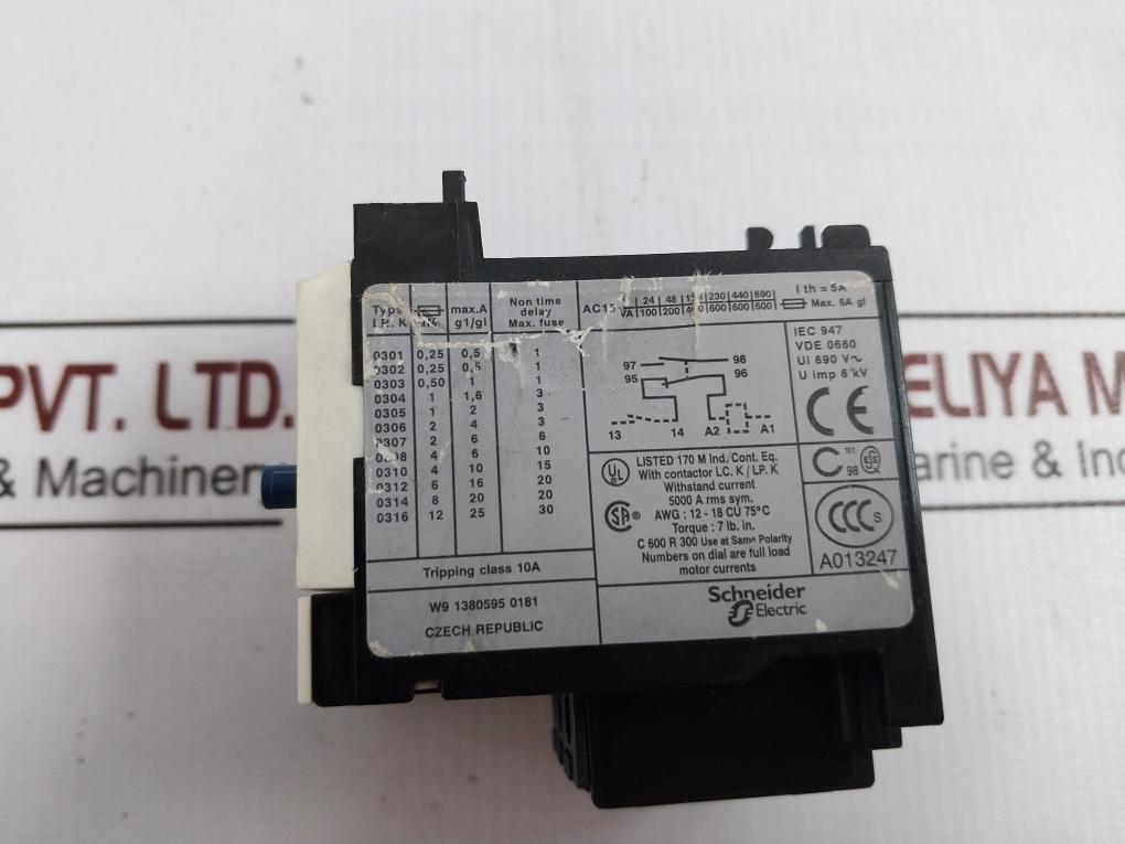 Telemecanique / Schneider Electric Lr2K0308 Thermal Overload Relay 690 ...