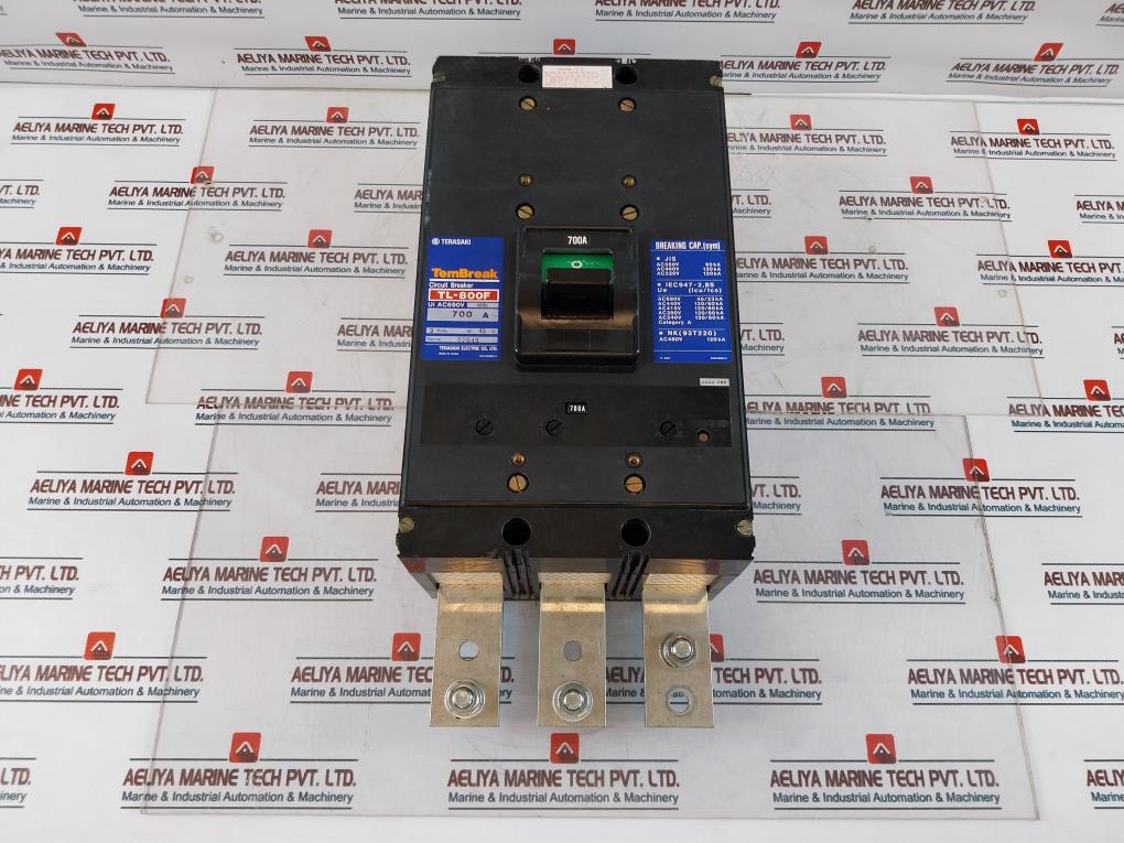 Terasaki Electric Tembreak Tl-800F Circuit Breaker Ac 690V 60Hz 700A 3 ...