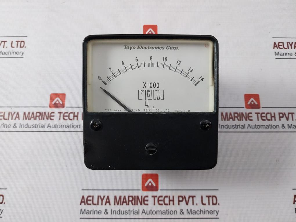 Toyo Keiki Dgf-110 Rpm Meter 0-16Rpm 3000 Ω 200Ua X1000 Jis C1102 S-11 ...