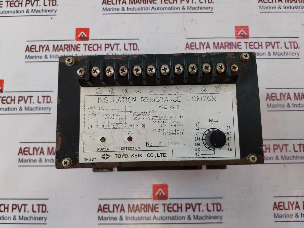 Toyo Keiki Is-3 Insulation Resistance Monitor 50/60Hz – Aeliya Marine Tech