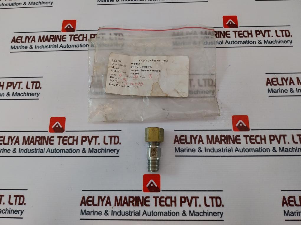 Wagner Instrumentation Wc102 Check Valve Skd T-20 – Aeliya Marine Tech