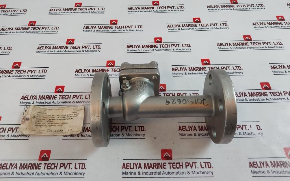 Warren Sw-ch Stainless Steel Swing Check Valve 4 Bolt Flanged End Dn 2 ...
