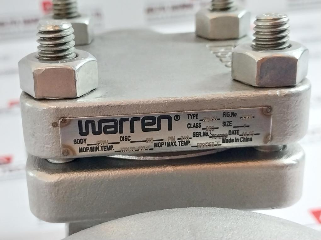 Warren Sw-ch Stainless Steel Swing Check Valve 4 Bolt Flanged End Dn 2 ...