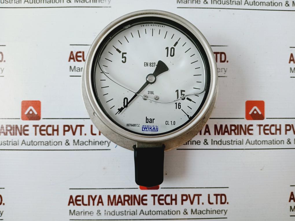 Wika En 837-1 Pressure Gauge 8970480033 0-16 Bar – Aeliya Marine Tech
