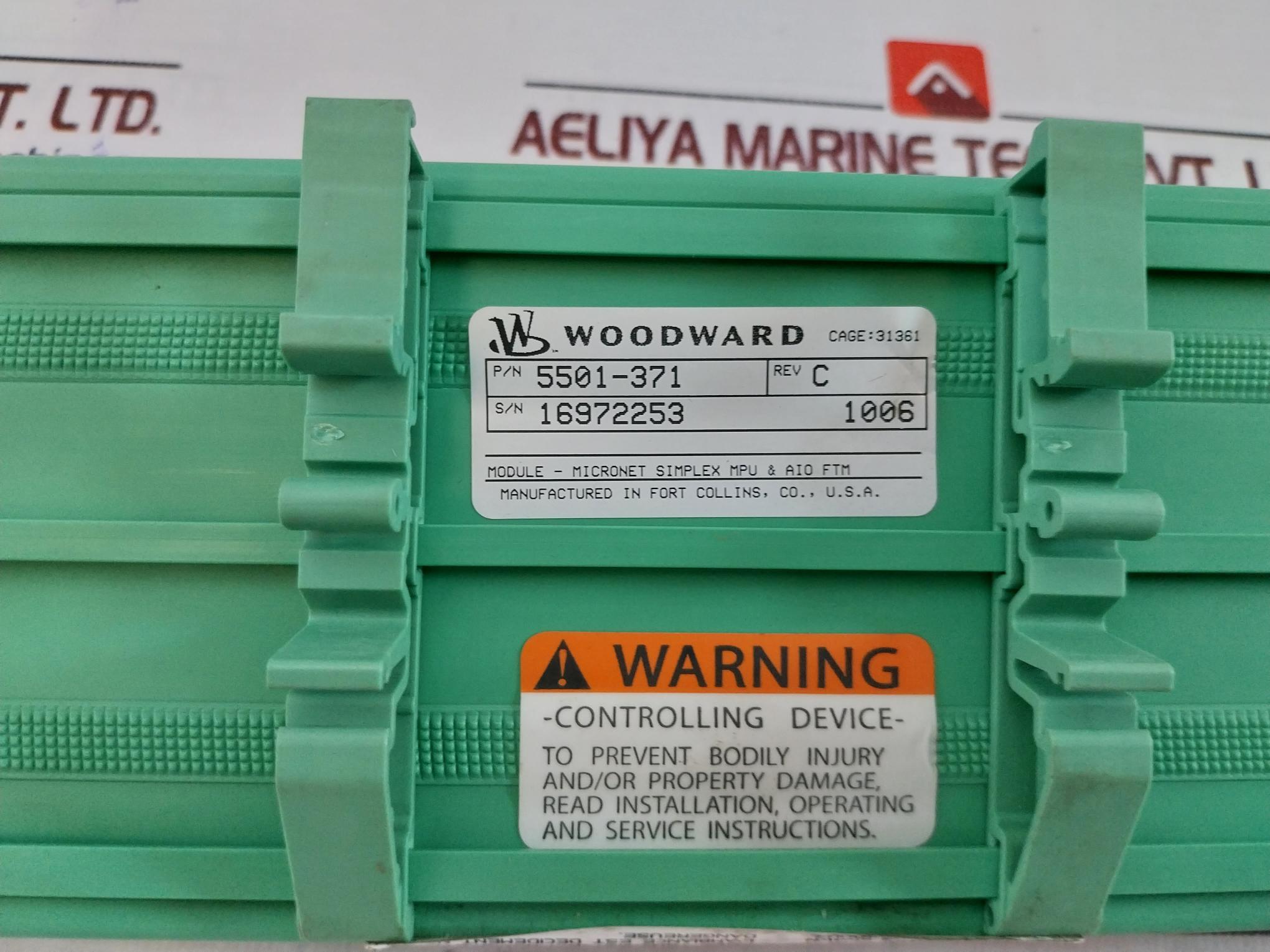 Woodward 5501-371 Micronet Simplex Mpu & Aio Ftm Interface Module ...