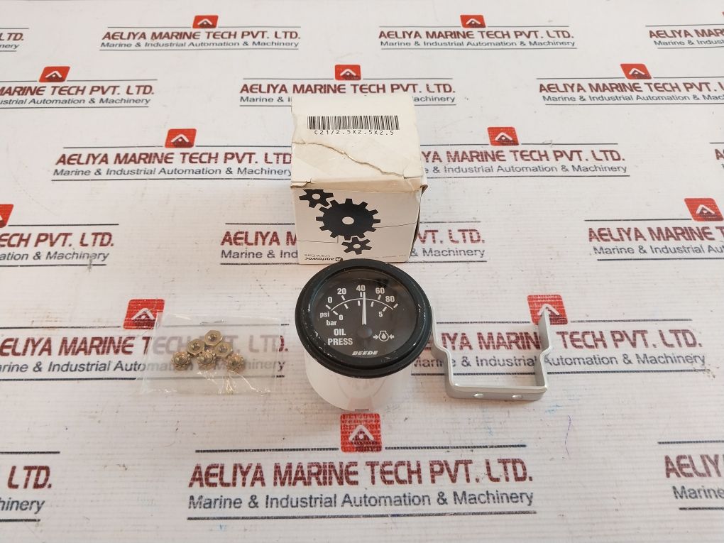 Beede 0-5 Bar Oil Pressure Gauge – Aeliya Marine Tech
