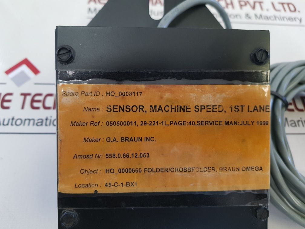 G.A. Braun 050500011 Sensor – Aeliya Marine Tech®