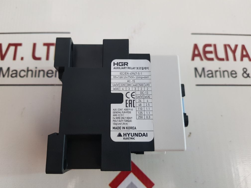 Hyundai Electric Hgr 22 Auxiliary Relay – Aeliya Marine Tech