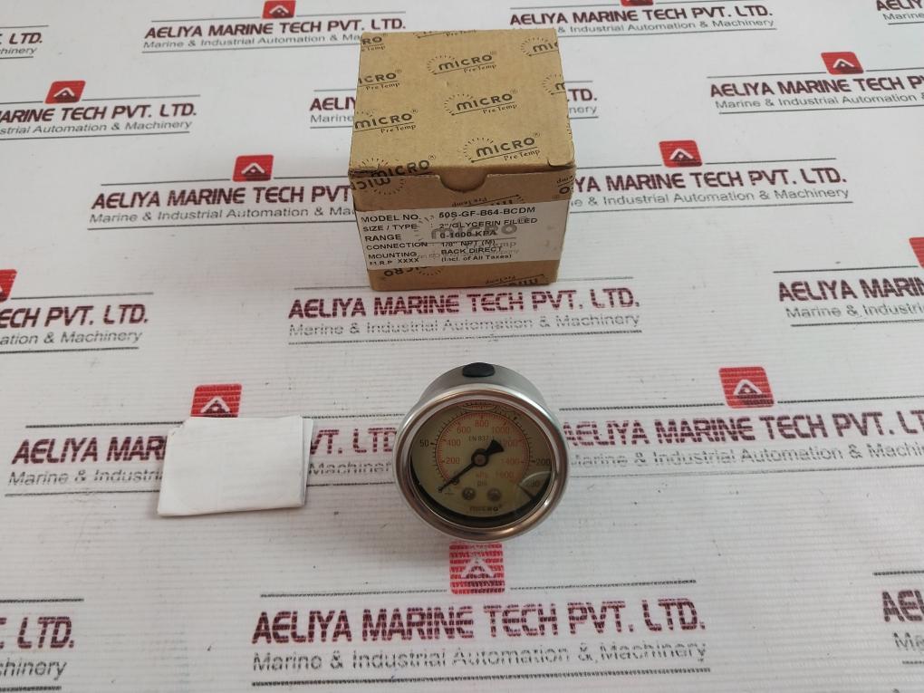 Micro Pre Temp 50S-gf-b64-bcdm Pressure Gauge 0-1600 Kpa – Aeliya ...