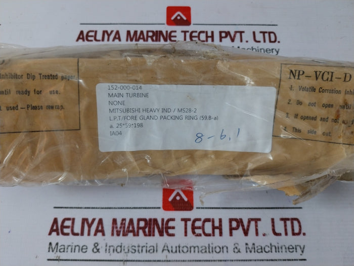 Mitsubishi Ms28-2 Low Pressure Turbine/Fore Gland Packing Ring 152-000 ...