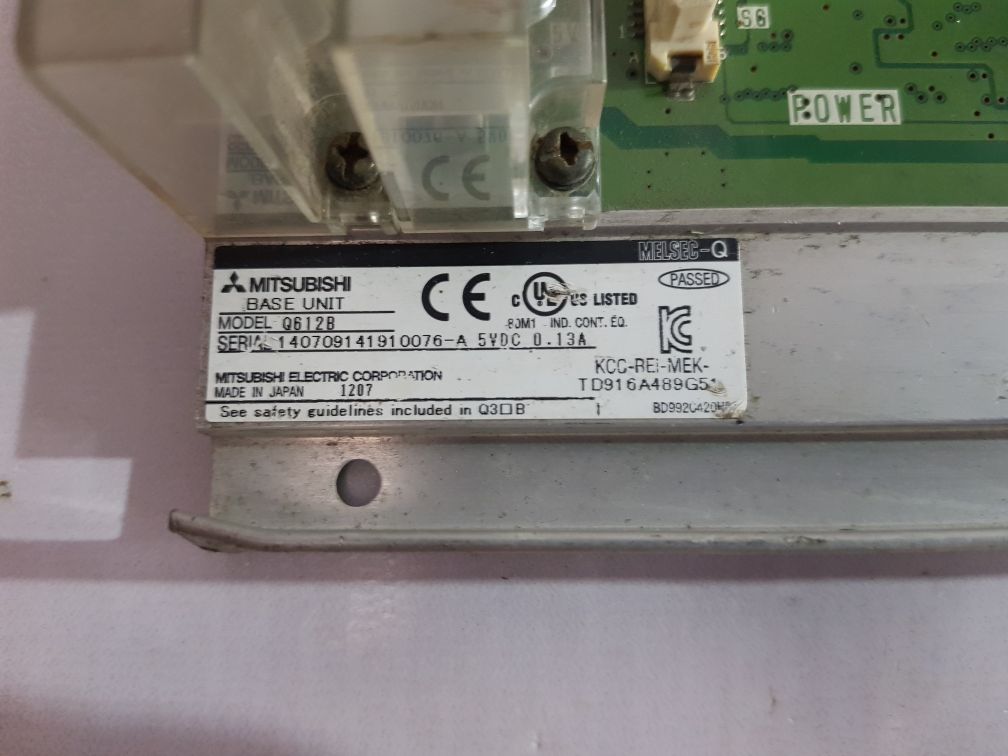 Mitsubishi Melsec-q Q612B Base Unit – Aeliya Marine Tech