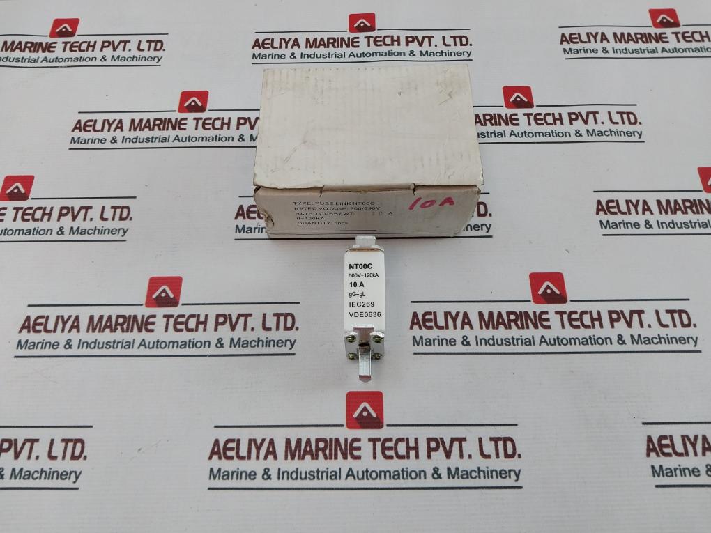 Nt00C Hrc Fuse Link 10A 500V~ 120Ka – Aeliya Marine Tech