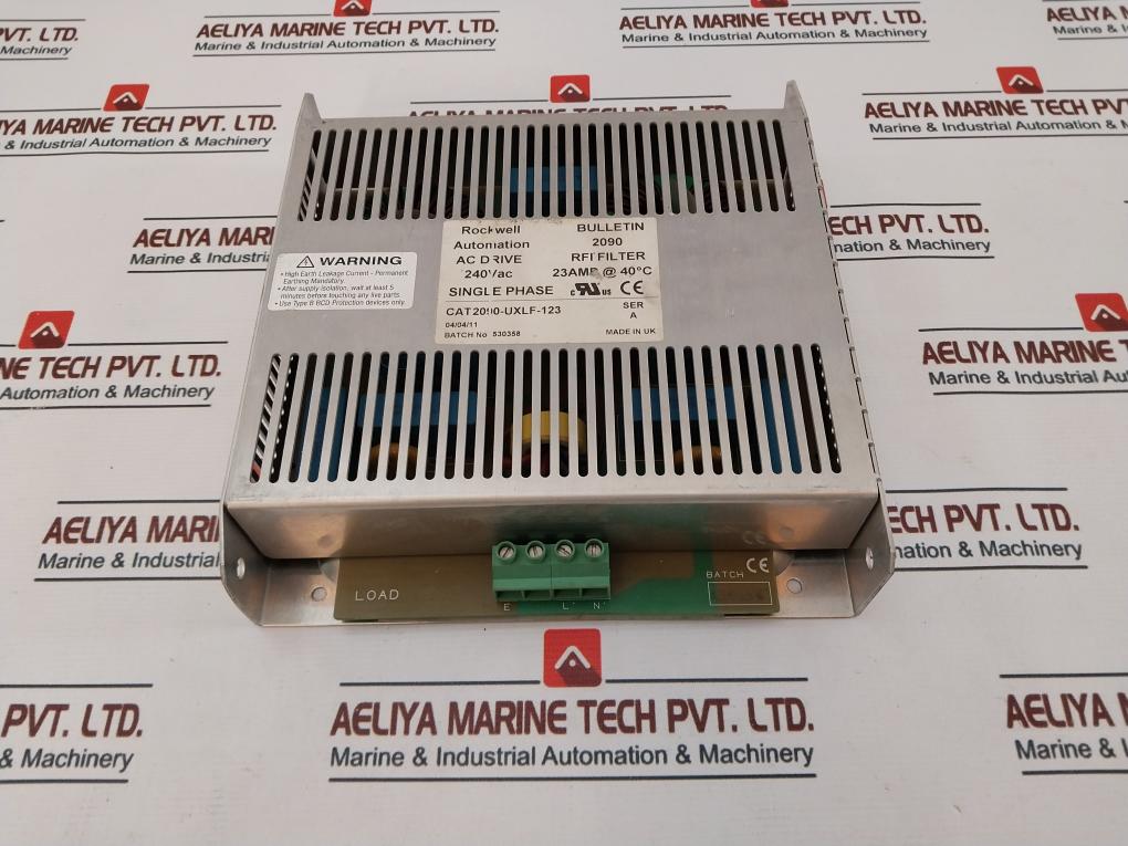 Rockwell Automation 2090-uxlf-123 Ac Drive Rfi Line Filter Ser A ...