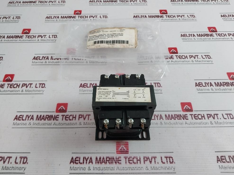 Square D 9070T100D12 Industrial Control Transformer 440 Vac-240 Vac ...