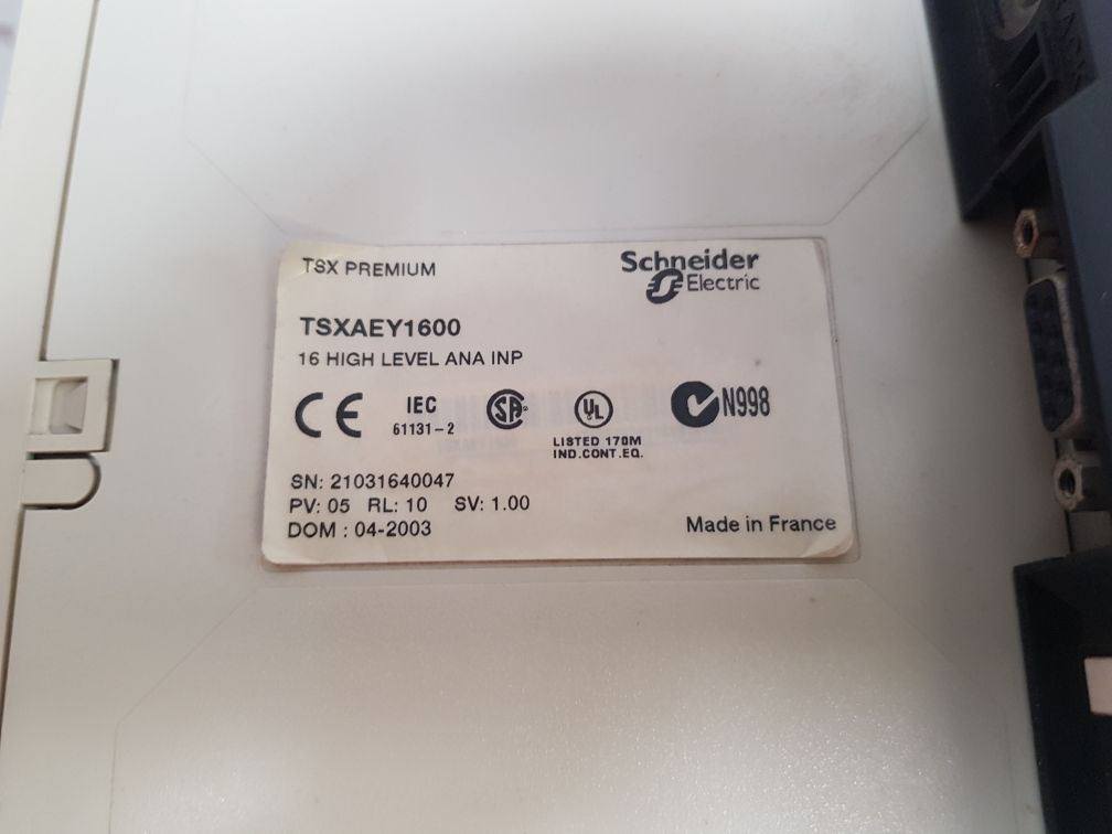 Telemecanique modicon tsx premium tsx psy2600,tsx dey16a4,tsx aey1600 ...
