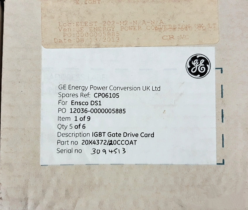 Ge Energy 20X4372/20Ccoat Igbt Gate Drive Curcuit Board Card – Aeliya ...