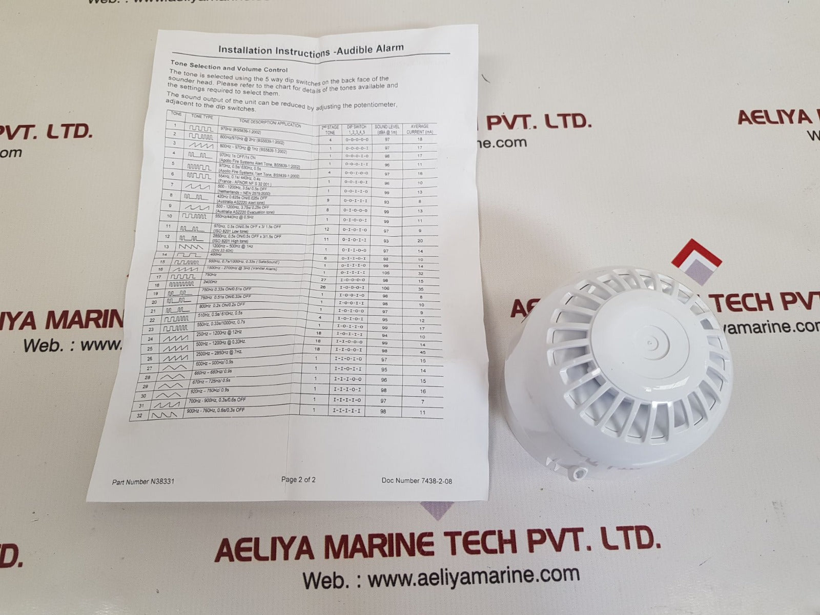 klaxon pss-0050 sounder & deep base ip65 – Aeliya Marine Tech