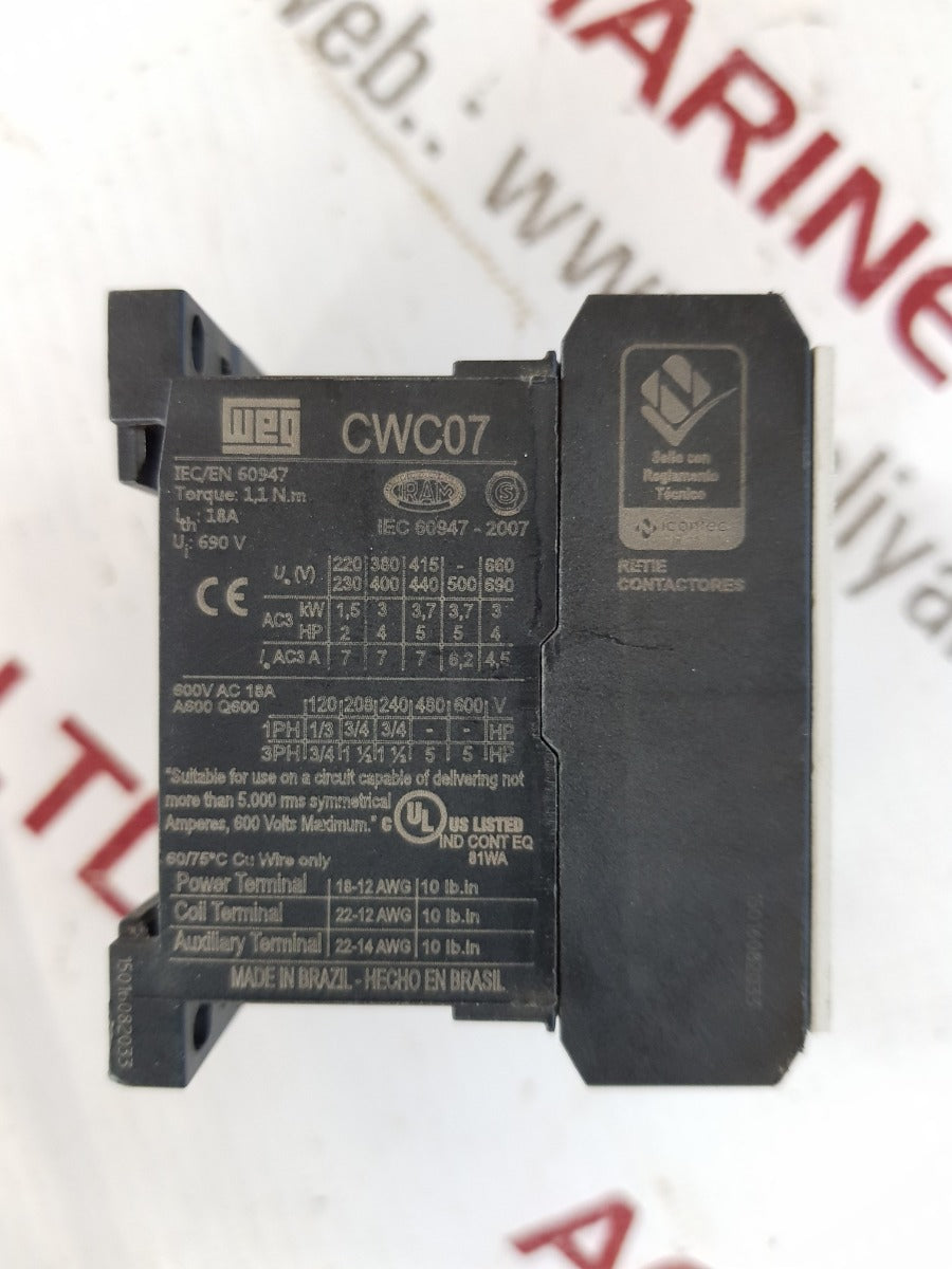Weg cwco7.10e miniature contactor – Aeliya Marine Tech®
