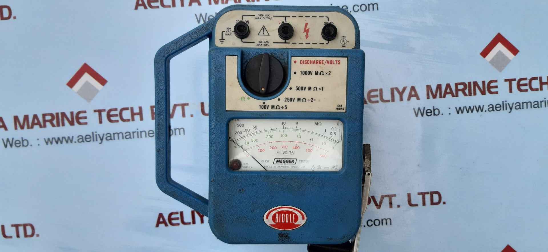 Biddle megger 210159 hand crank insulation tester – Aeliya Marine Tech
