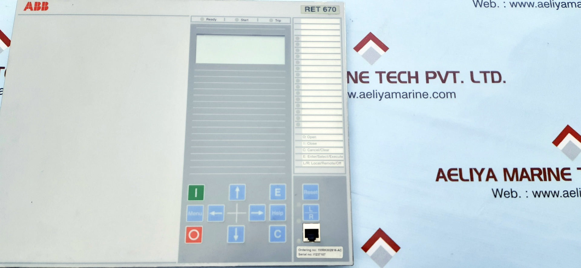 ABB RET670 Display 1MRK00008-PB – Aeliya Marine Tech