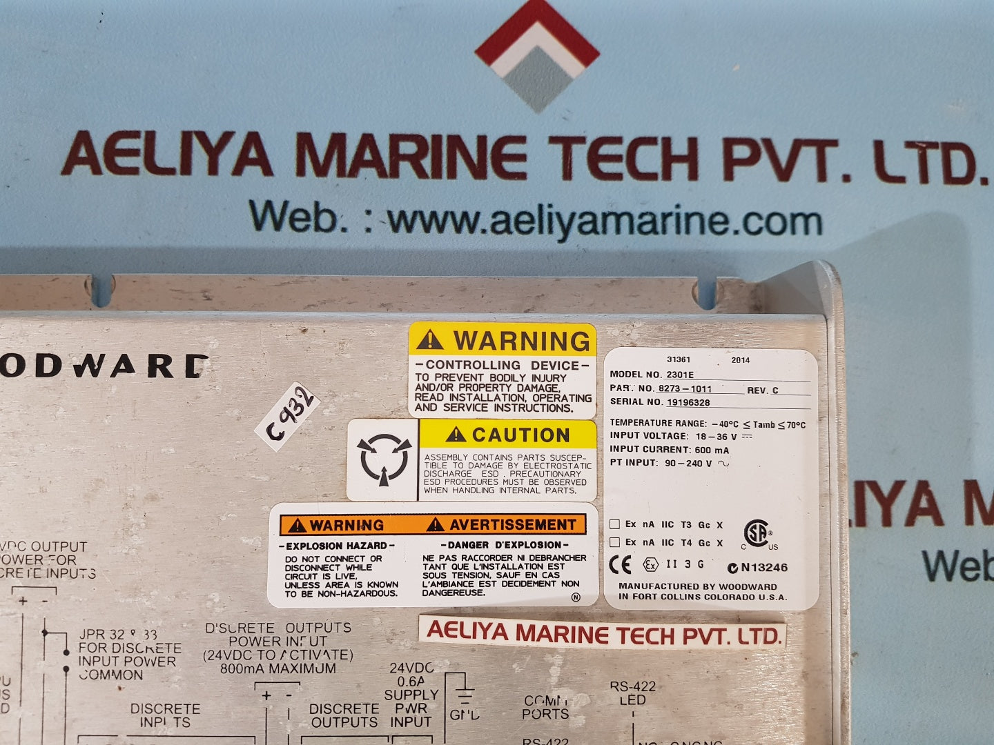 Woodward 2301e load sharing & speed control 8273-1011 rev. c – Aeliya ...