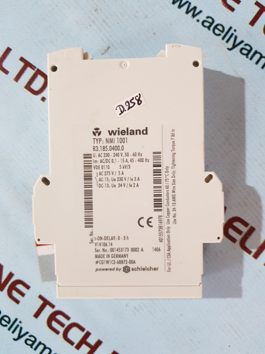 Wieland nmi 1001 current monitoring relay measuring range-I – Aeliya ...