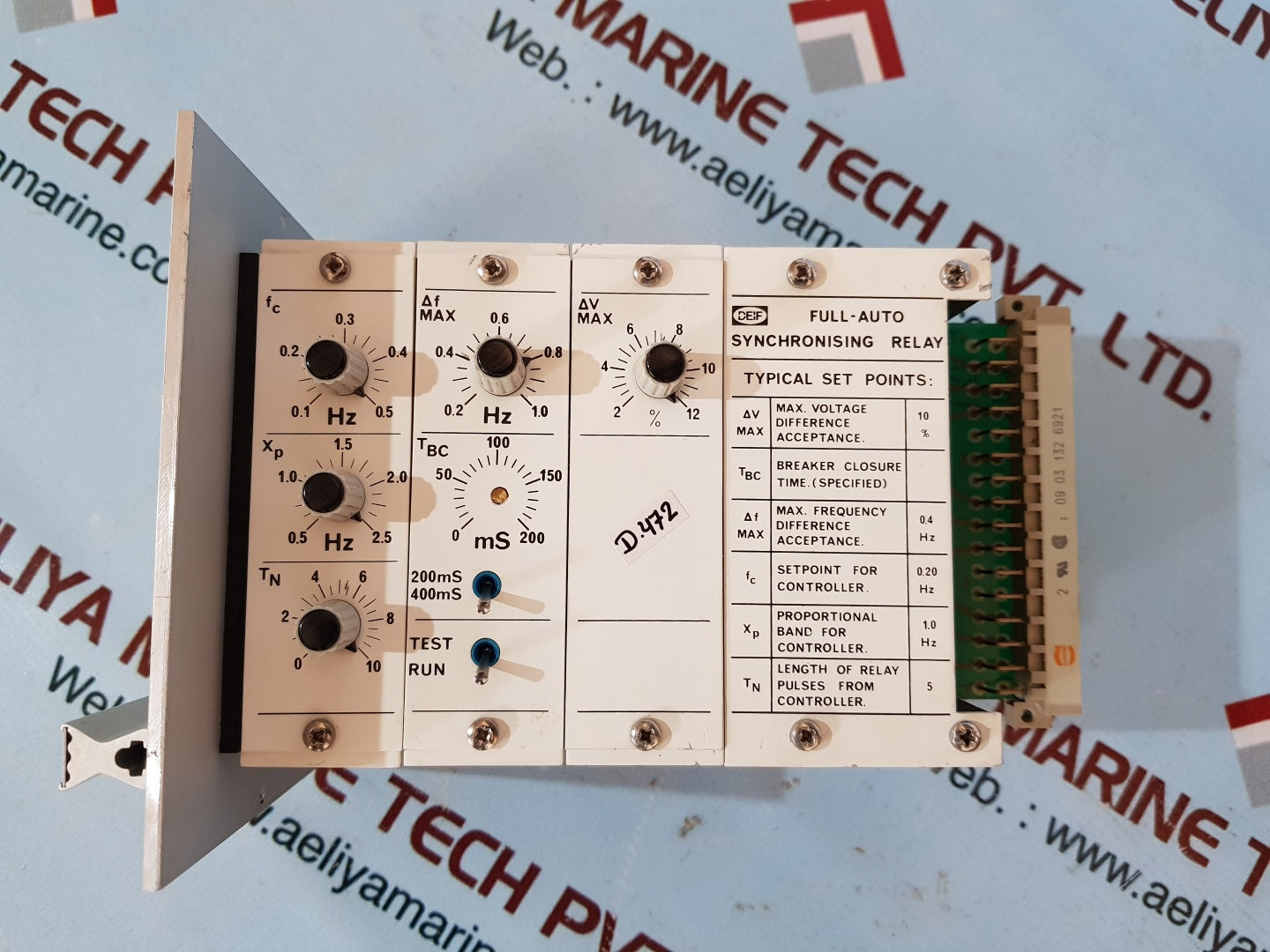 Deif Fas-2R Auto Synchronizing Relay – Aeliya Marine Tech