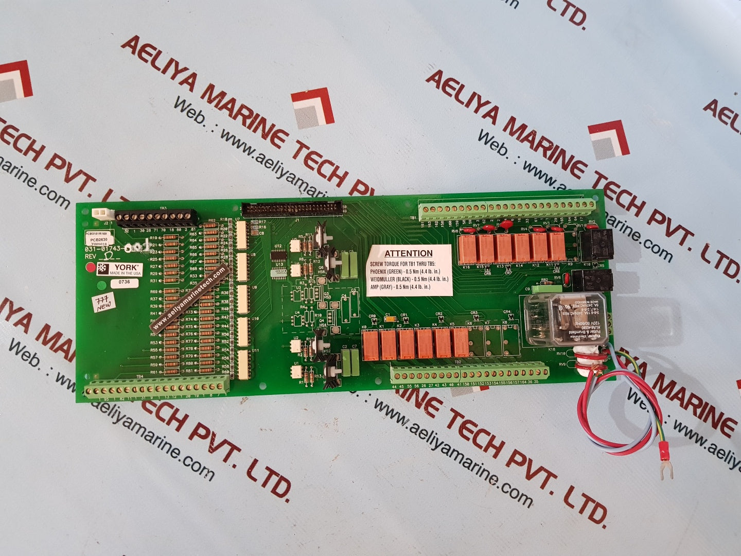 York 031-01743-001 rev.D chiller input output control circuit board ...