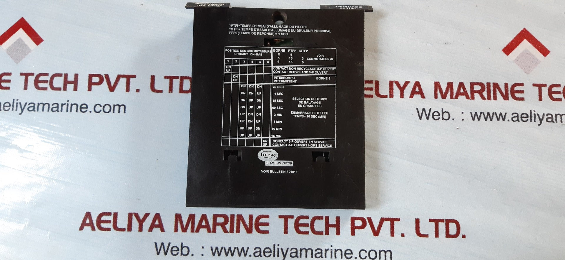 Fireye flame-monitor ep113f programmer – Aeliya Marine Tech