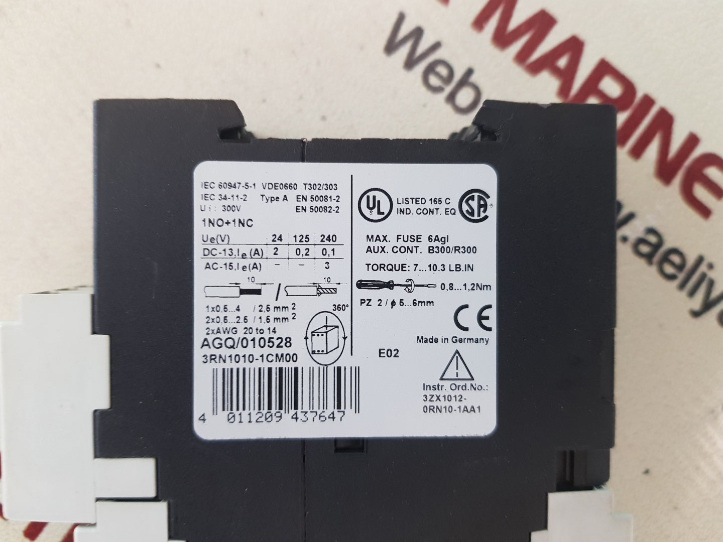 Siemens 3rn1010-1cm00 sirius 3r motor protection relay – Aeliya Marine Tech