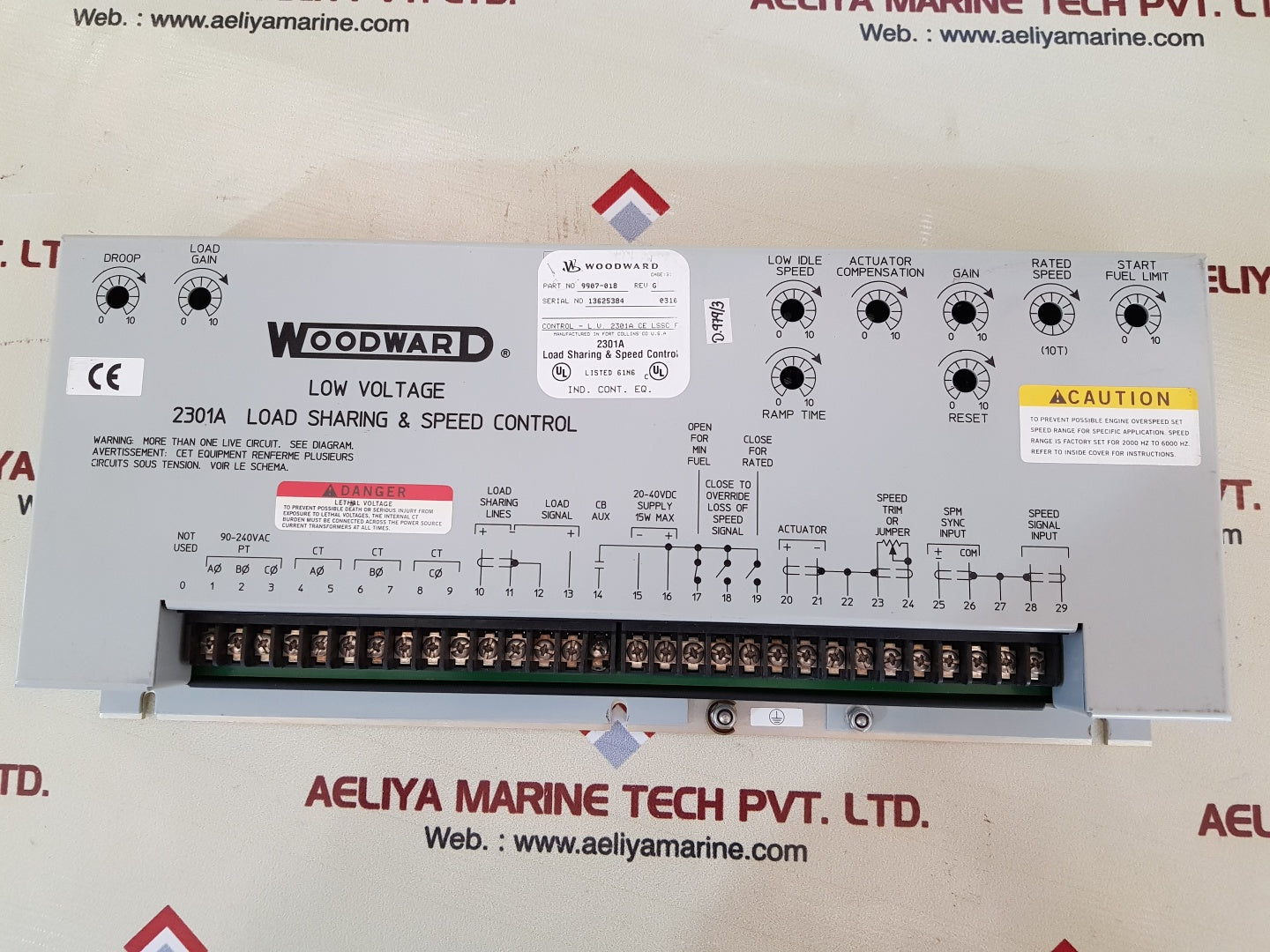 Woodward 9907-018 low voltage 2301a load sharing & speed control rev.G ...