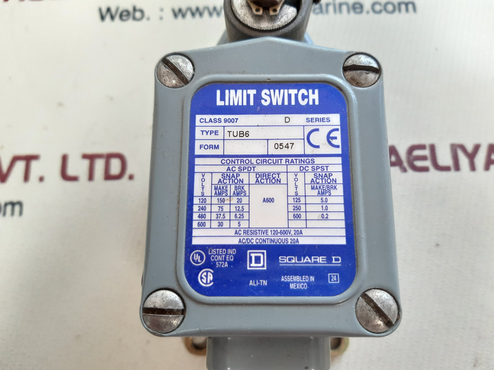 Square d class 9007 tub6 limit switch – Aeliya Marine Tech