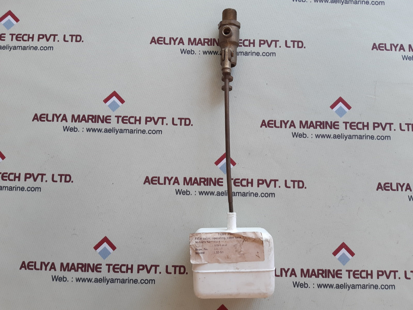 Alfa-laval 71201 p001 float valve operating water tank – Aeliya Marine Tech