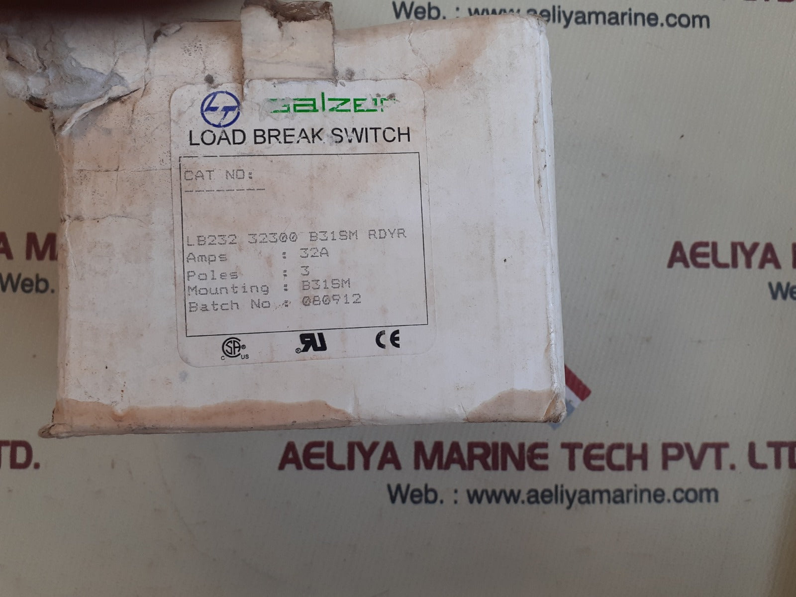 Salzer 32a 3pole load break switch – Aeliya Marine Tech®