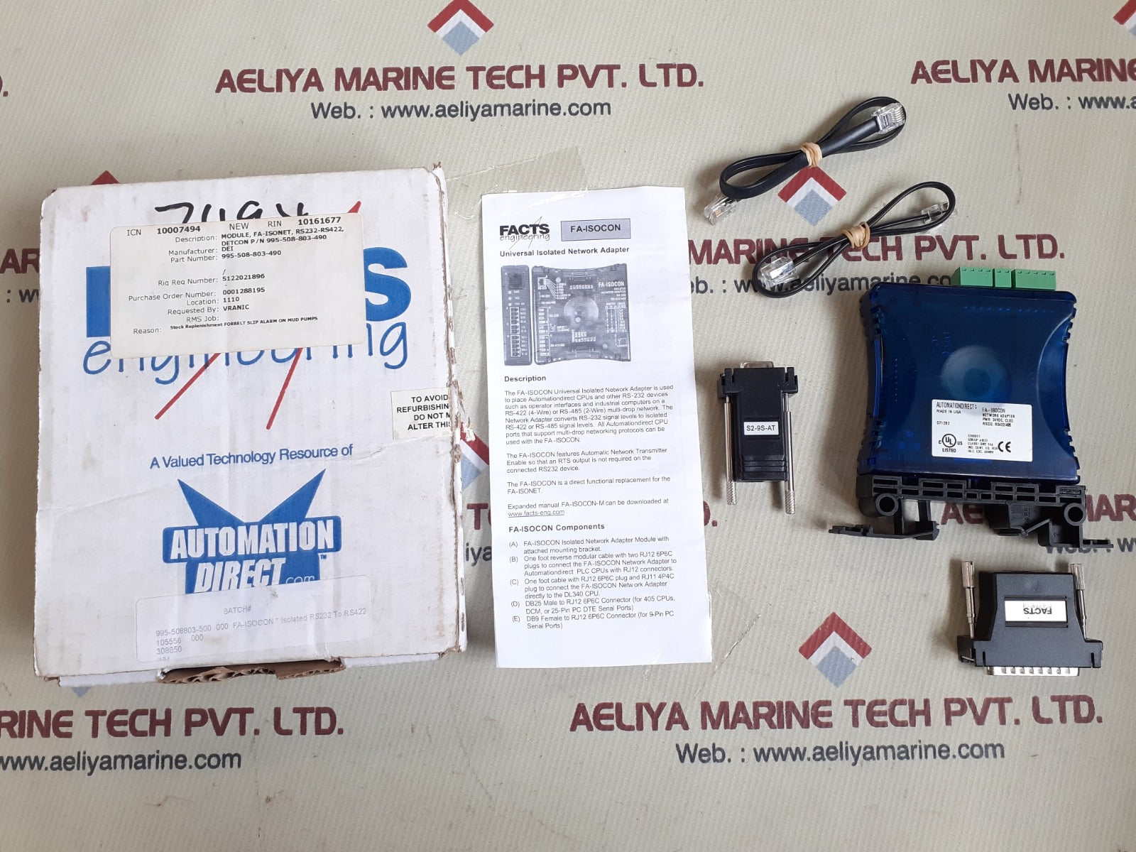 Facts engineering fa-isocon isolated network adapter rs-232,rs-422/485 ...
